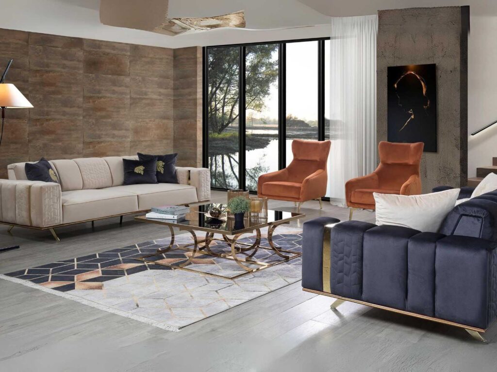 Lion Gold Koltuk Takımı – Vizyon Mobilya